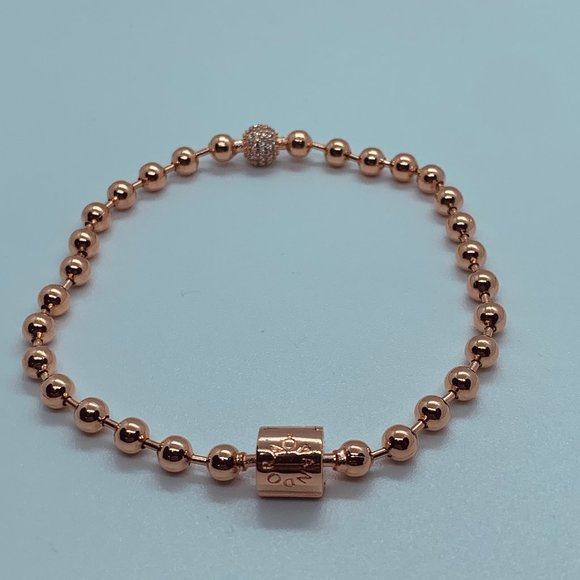 Pandora | Jewelry | Brand New Pandora Beads Pave Bracelet Rose Gold ...